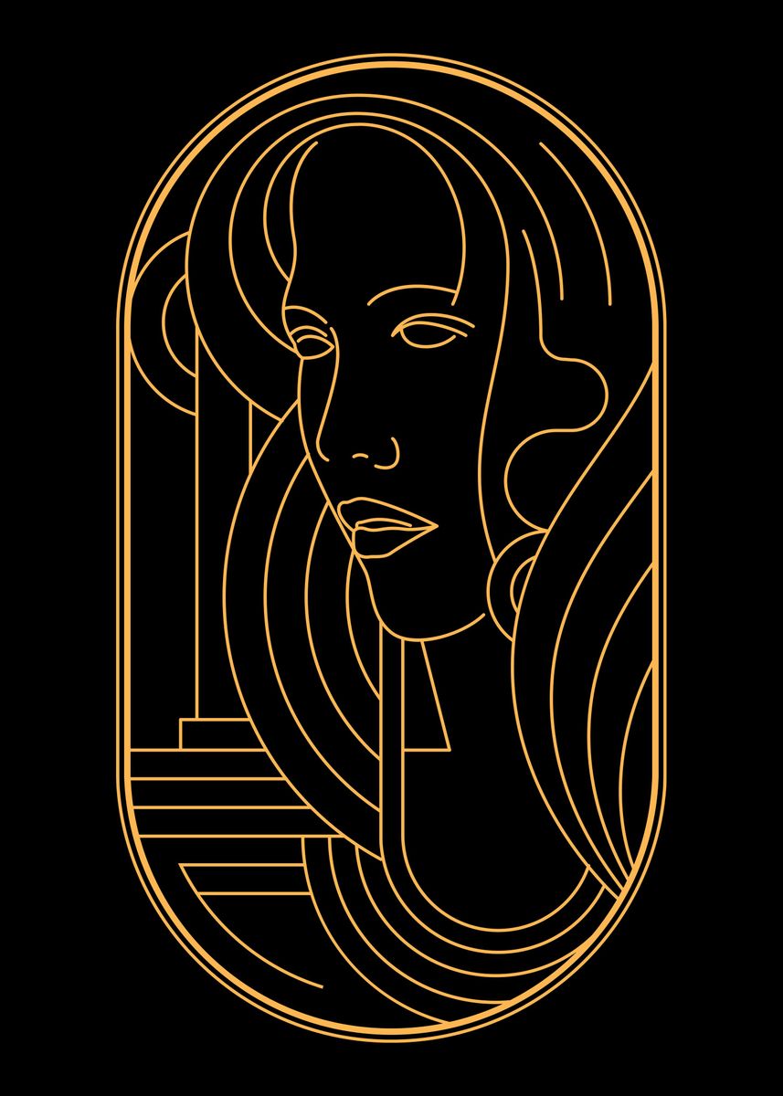 'GEOMETRIC VECTOR GIRL' Poster, picture, metal print, paint by Turie ...