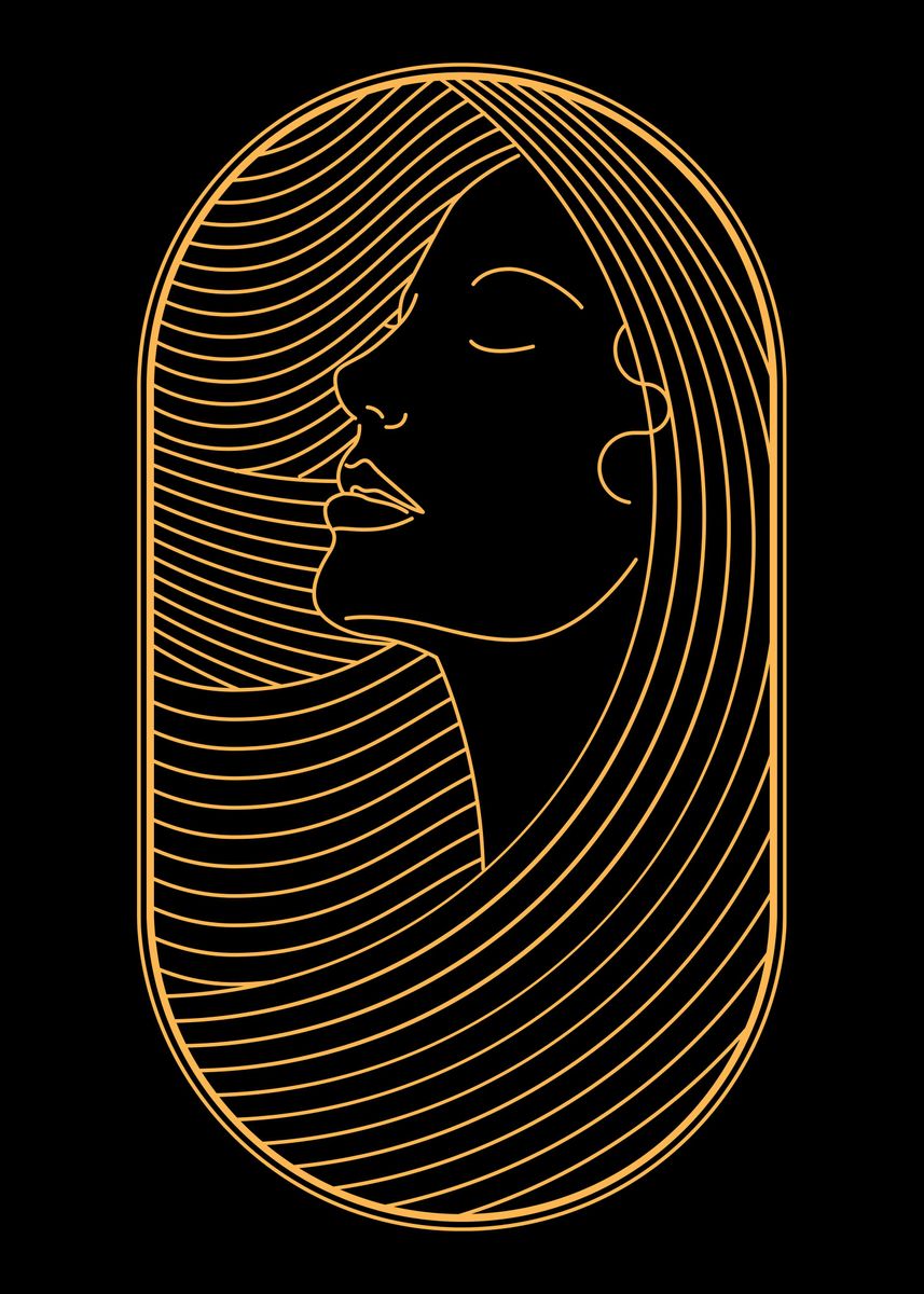 'GEOMETRIC VECTOR GIRL' Poster, picture, metal print, paint by Turie ...