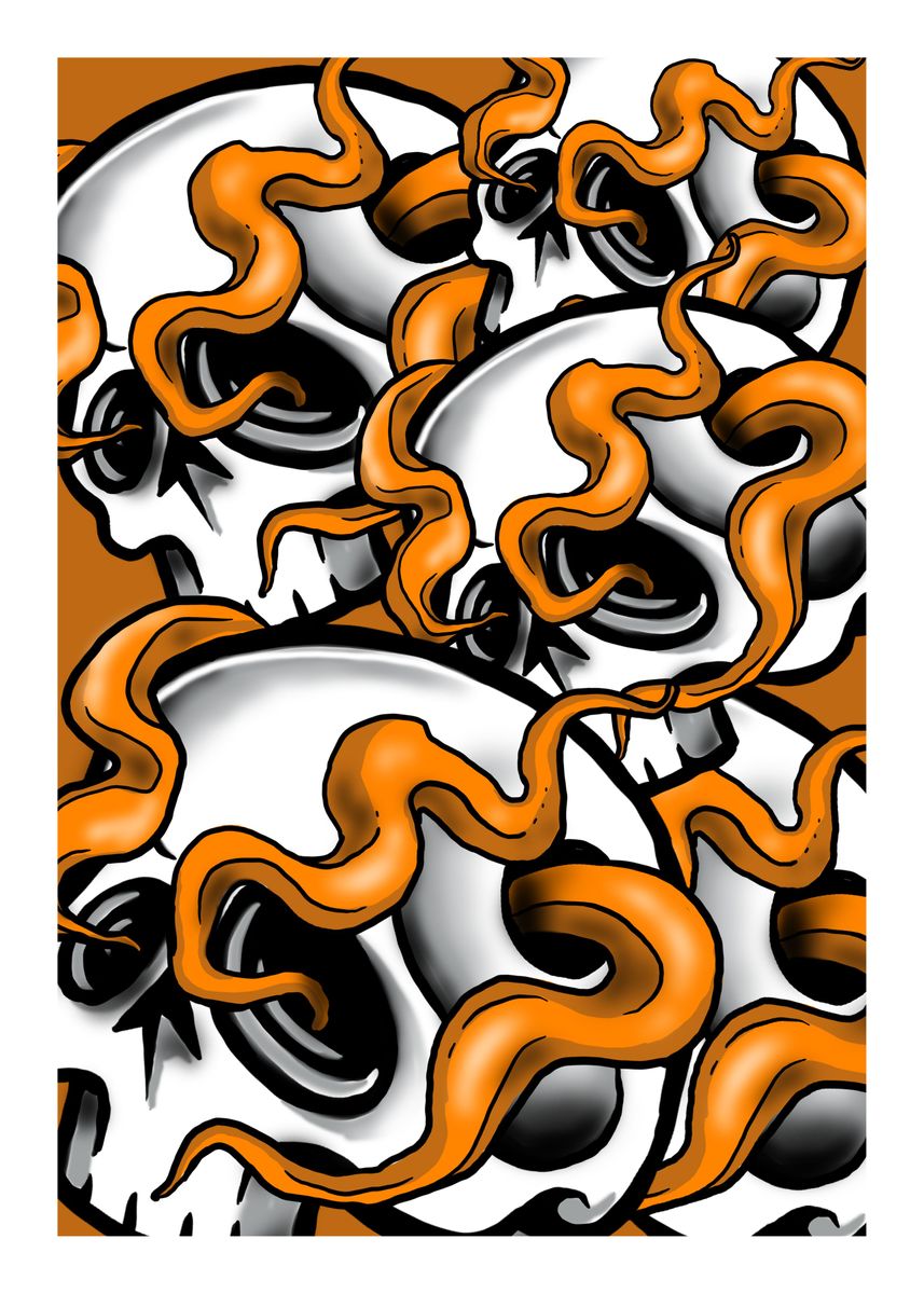 'The Head' Poster, picture, metal print, paint by Badack Nugraha | Displate