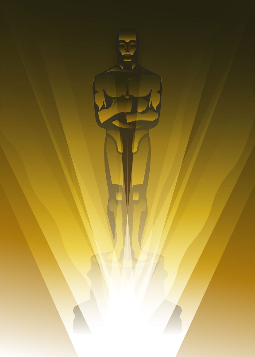 'Oscars gold' Poster by Scanline Thoughts | Displate