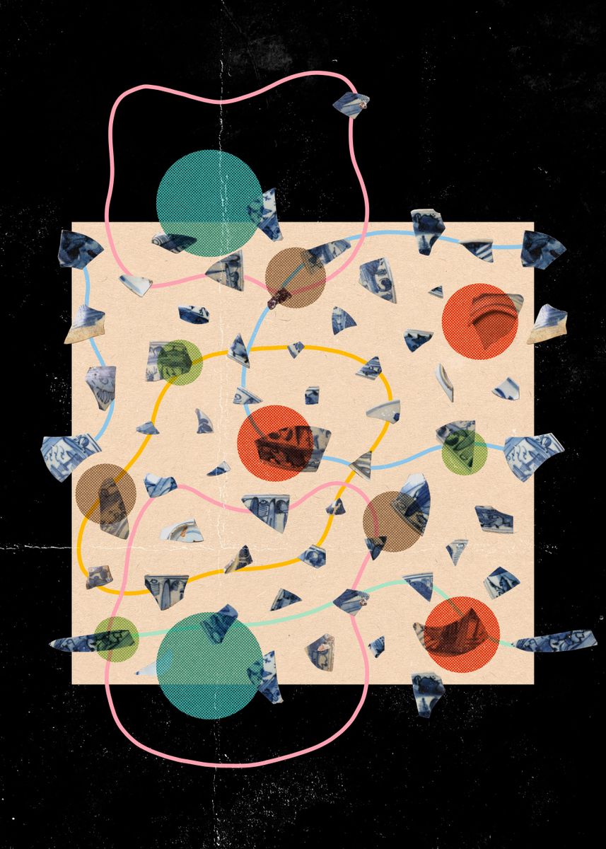 'Fragments' Poster, picture, metal print, paint by intonointus | Displate