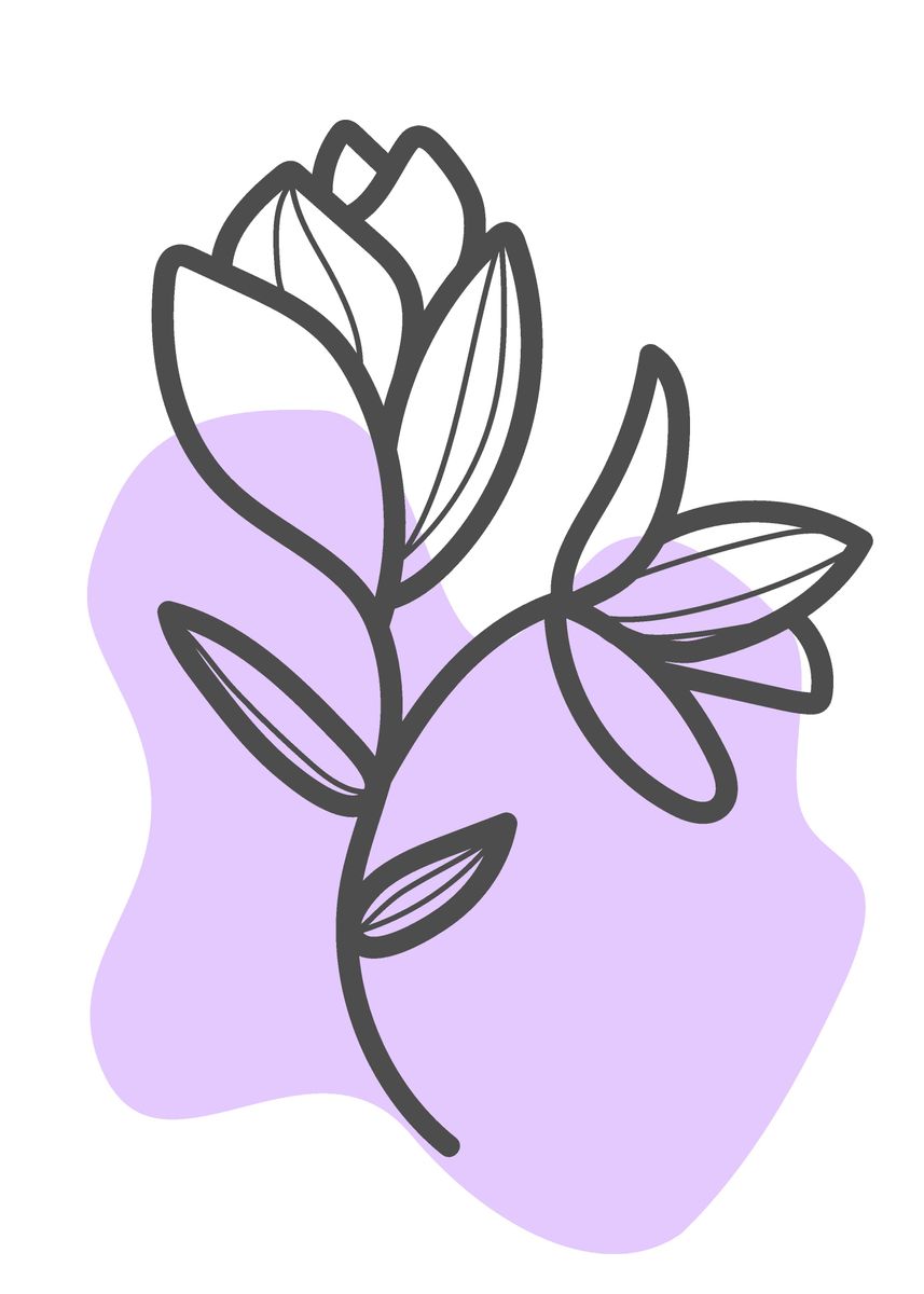 'Hand Drawn Flower' Poster, picture, metal print, paint by Dimas Pras ...