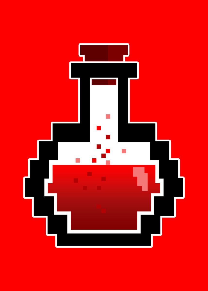 'Life Potion' Poster, picture, metal print, paint by Apoleu | Displate