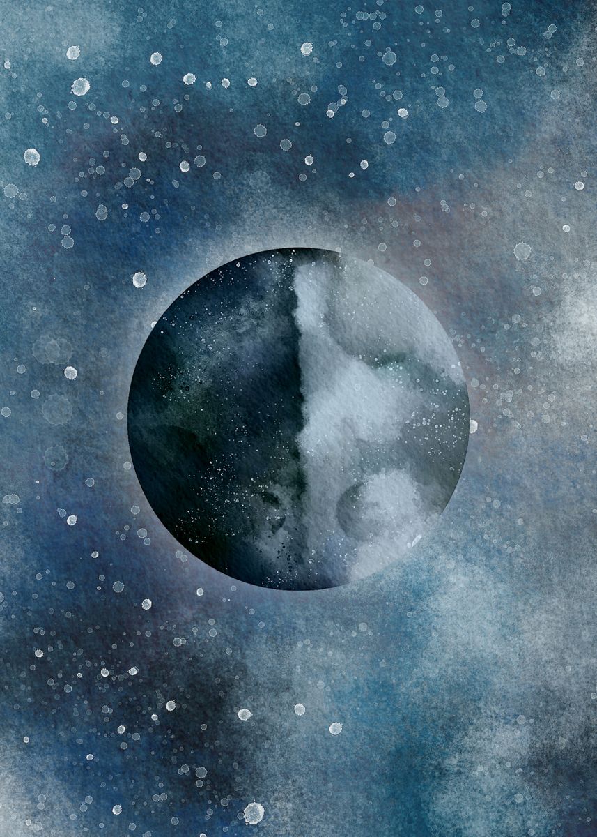 'First Quarter' Poster by Delaquadra Art | Displate