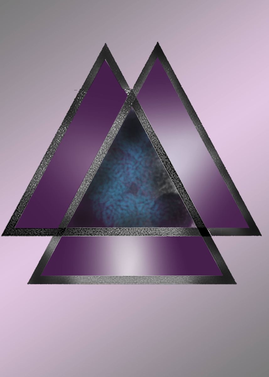 'Purple triangle' Poster by Michael Aziz | Displate