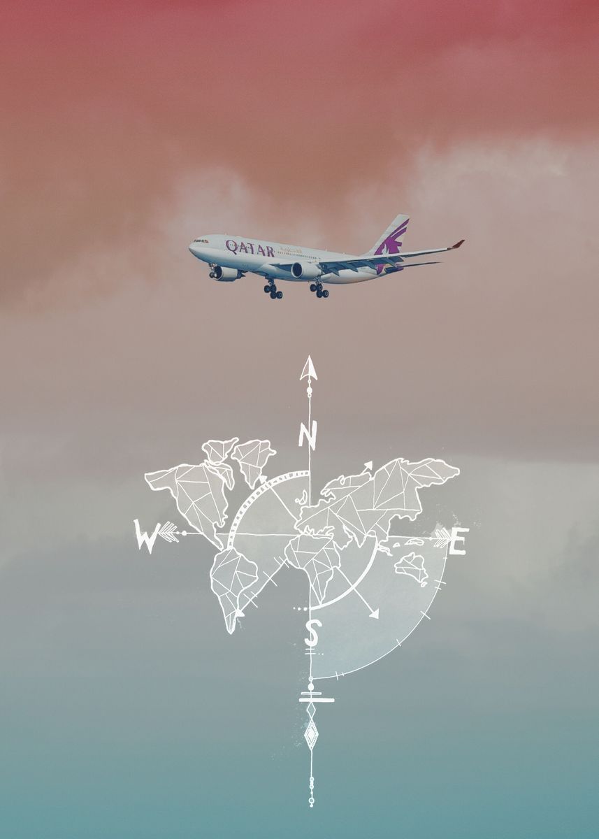 'flying world' Poster by JMdrawings | Displate