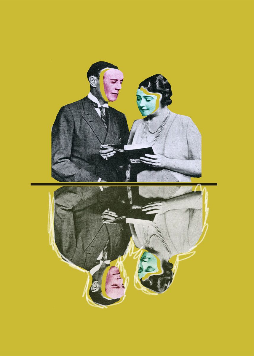 'Mirrors' Poster, picture, metal print, paint by Sian | Displate