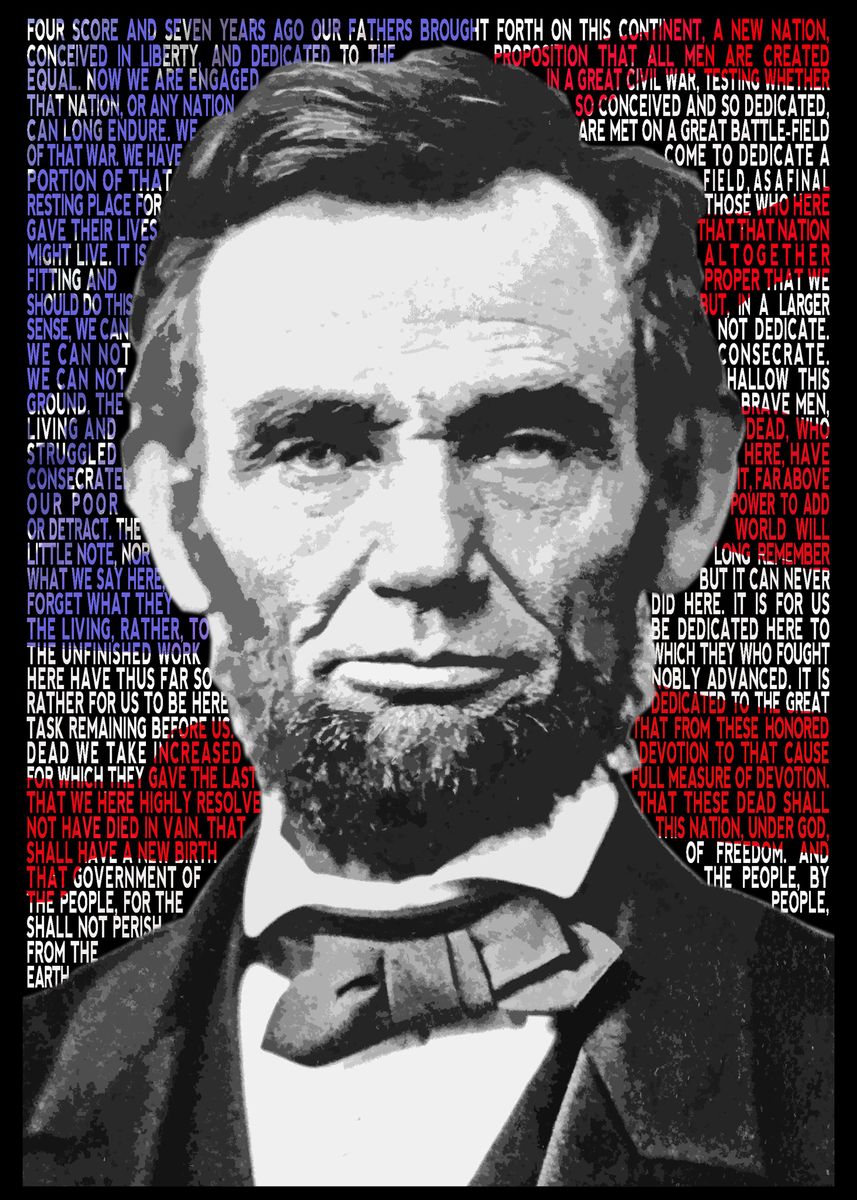 'The Gettysburg Address' Poster, picture, metal print, paint by Nick ...