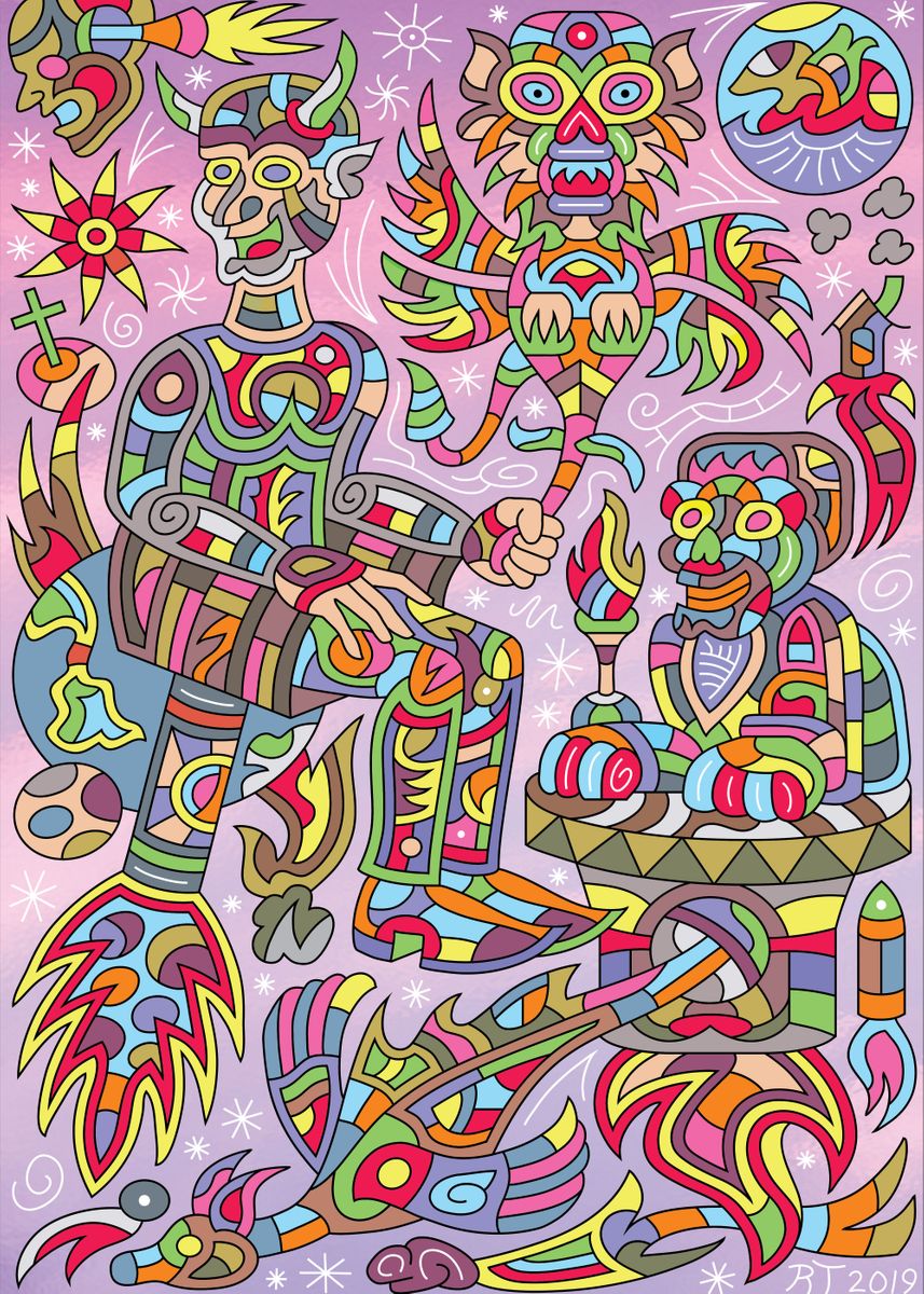 'Me on LSD 2' Poster, picture, metal print, paint by AfterlifeDesign ...