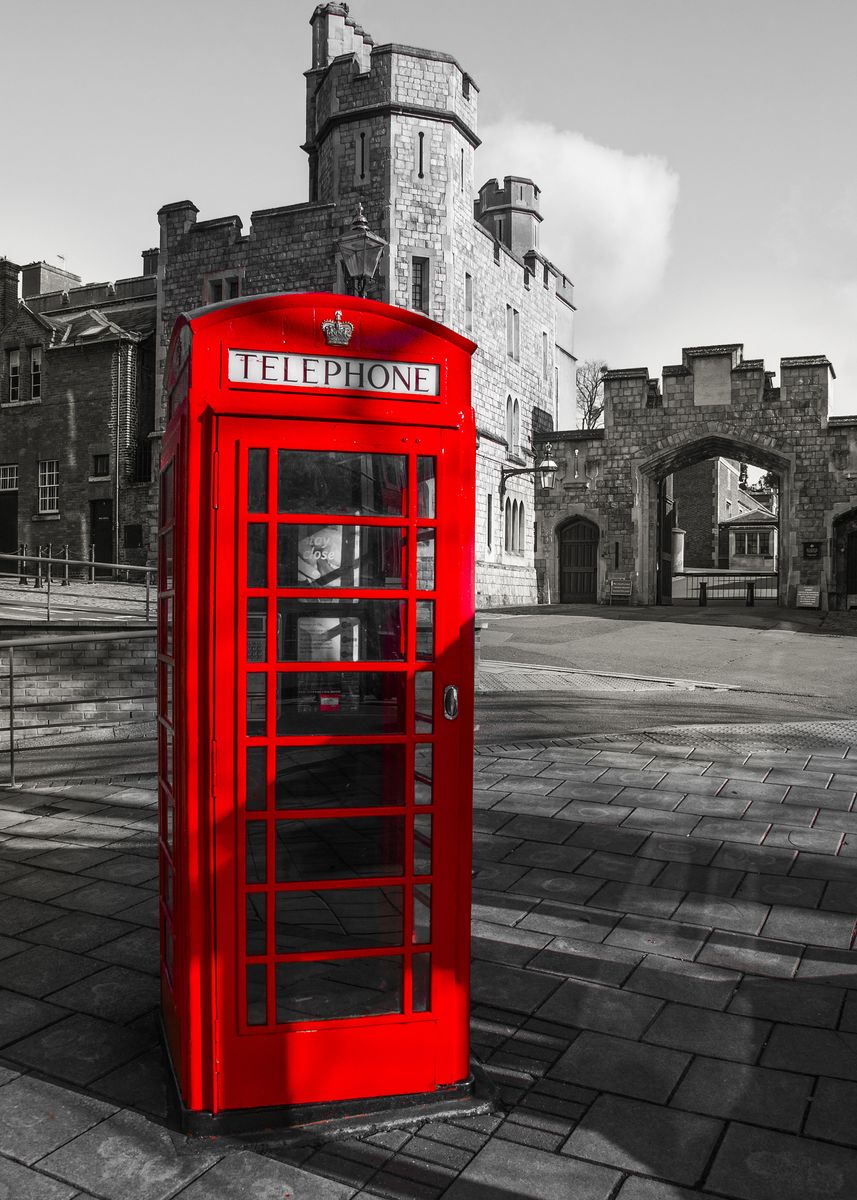 'Red Phone box' Poster, picture, metal print, paint by Chris Thaxter ...