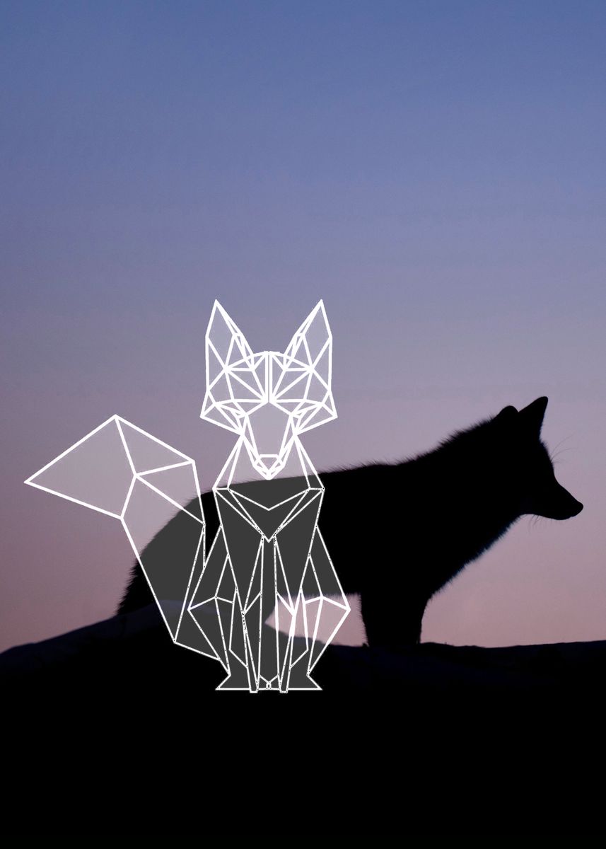 'sunset fox' Poster by JMdrawings | Displate