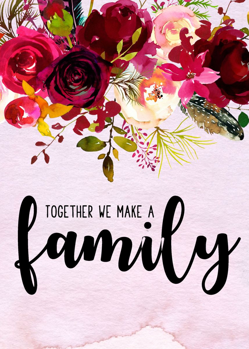 'Family' Poster, picture, metal print, paint by Juliana RW | Displate