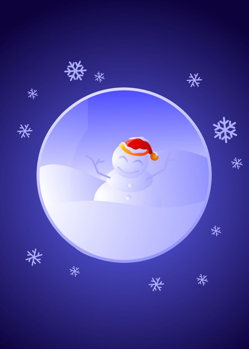 'Snowball illustration' Poster, picture, metal print, paint by Kali ...