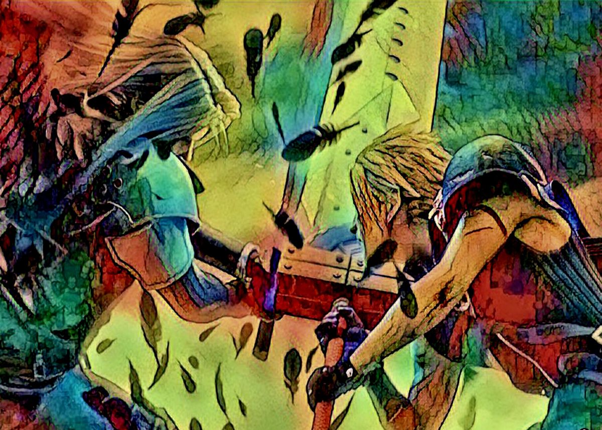 'Clash of swords ' Poster by ANDRE MCKAY | Displate