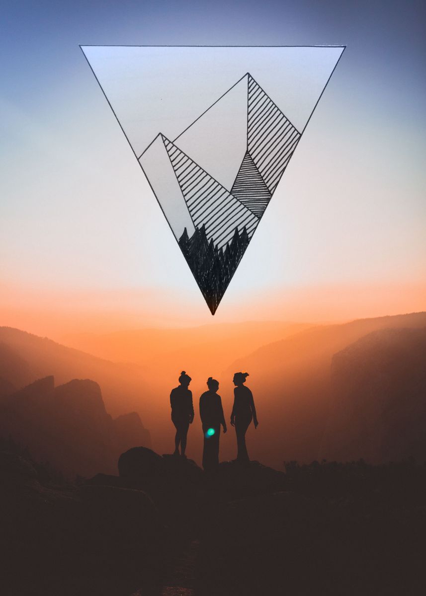 'black triangle sunset ' Poster by JMdrawings | Displate