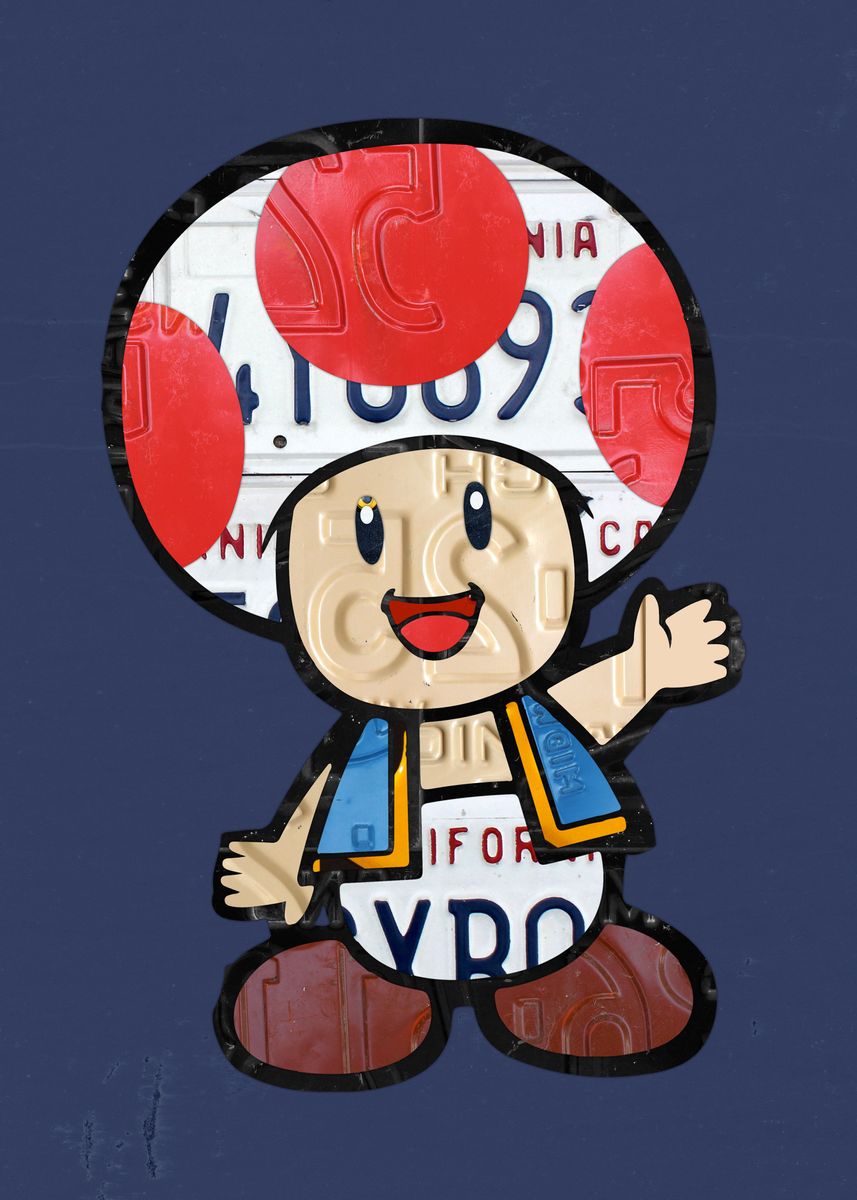 'Toad License Plate Art' Poster, picture, metal print, paint by Design ...