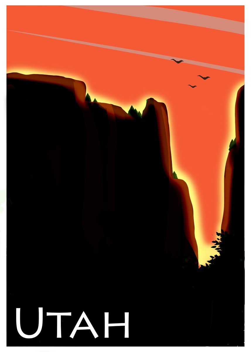 'Utah' Poster by DanRillustration | Displate