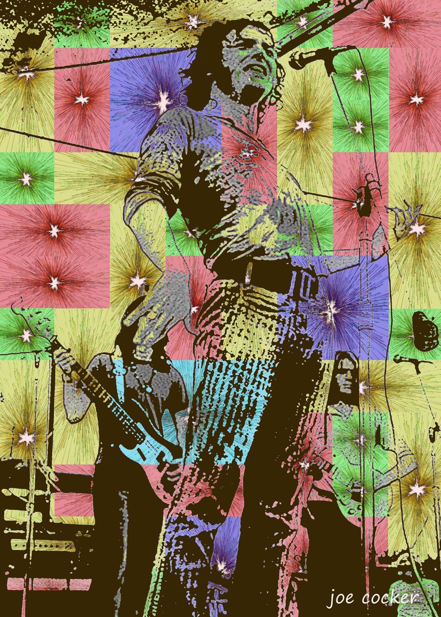 'Joe Cocker' Poster, picture, metal print, paint by Jeffery Richards ...