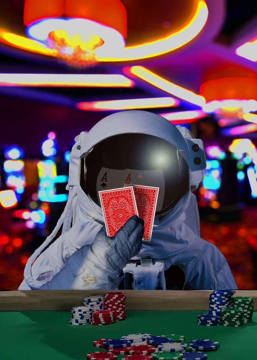 'Space casino' Poster, picture, metal print, paint by Alex Ali | Displate