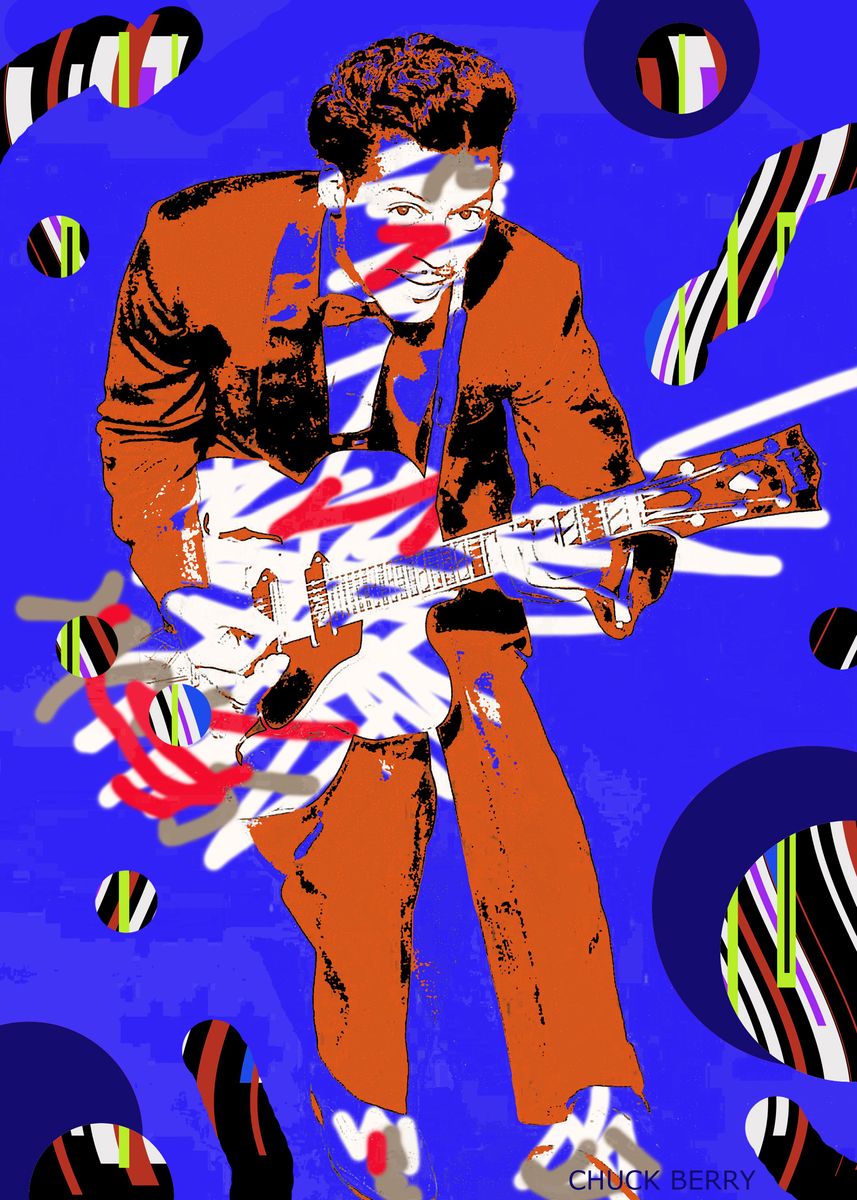'Chuck Berry 1' Poster by Jeffery Richards | Displate