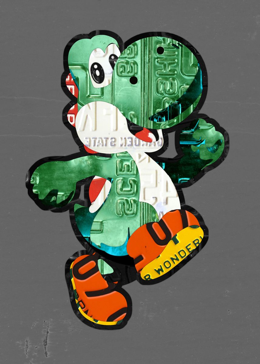 'Yoshi License Plate Art' Poster, picture, metal print, paint by Design ...