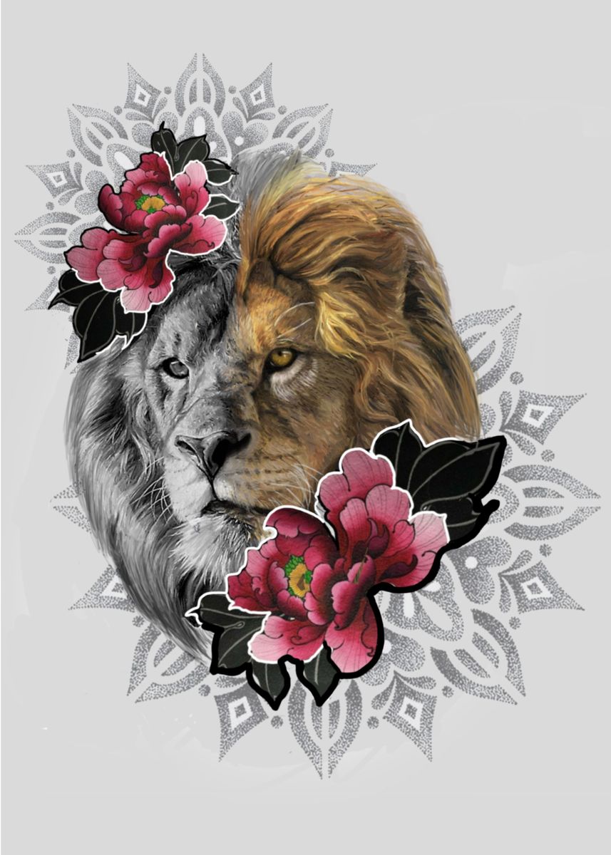 'Lion Abstract' Poster, picture, metal print, paint by Neil Gorman ...