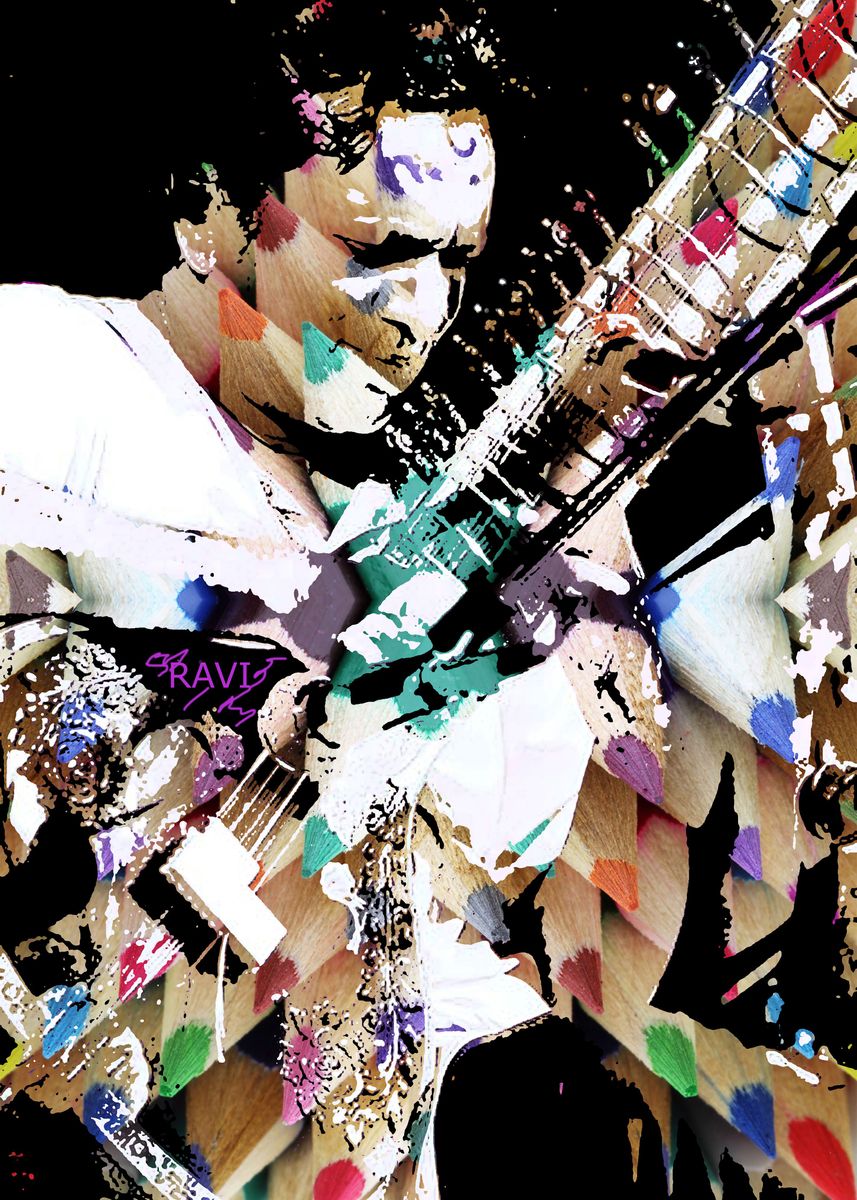 'Ravi Shankar' Poster by Jeffery Richards | Displate