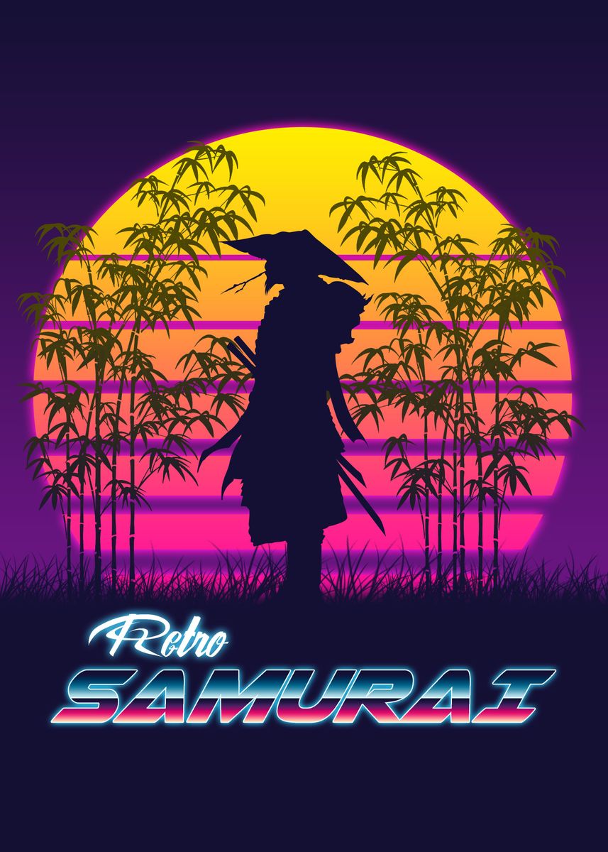 'Retro Samurai ' Poster by Eternal Art | Displate