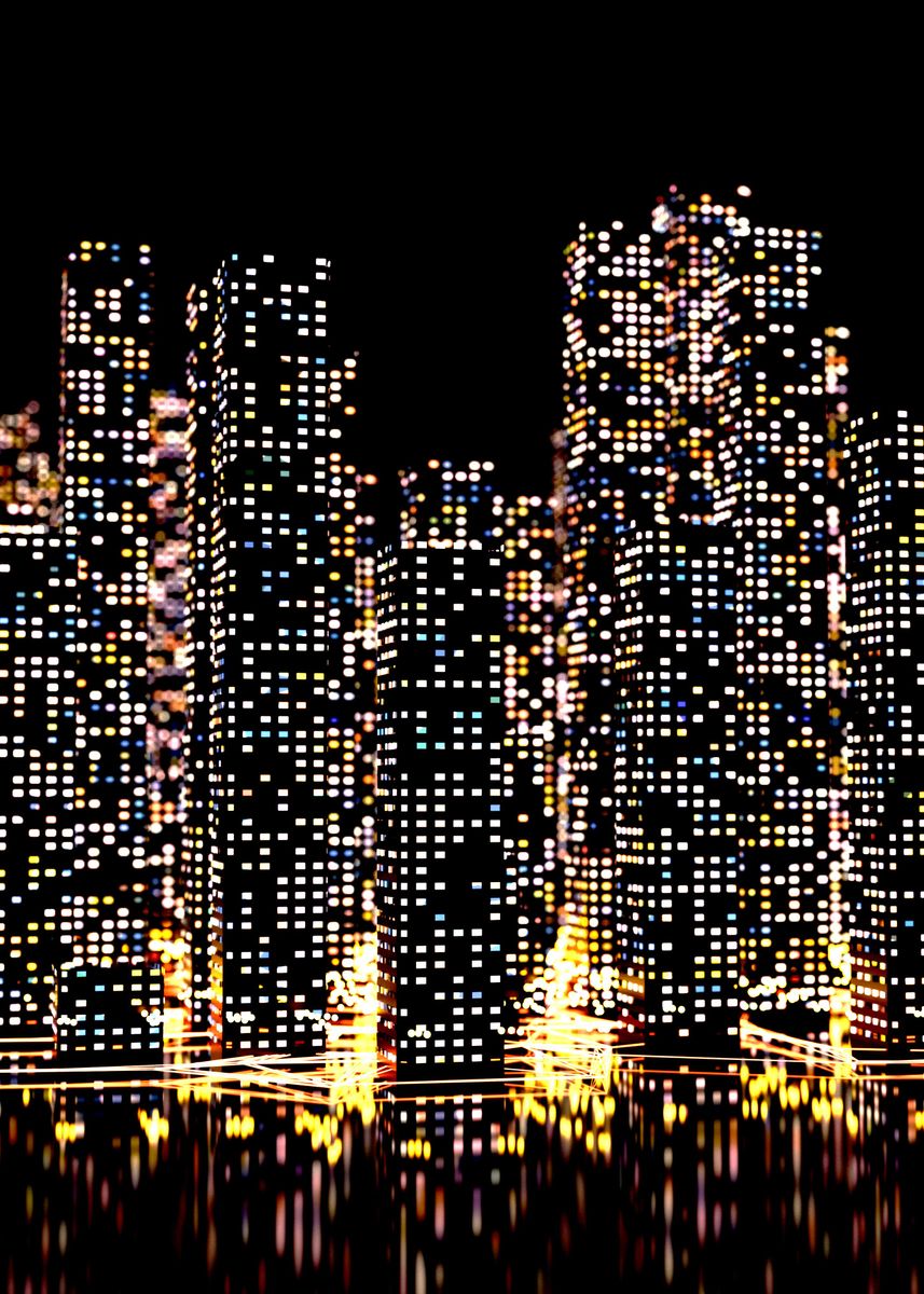 'Night City' Poster, picture, metal print, paint by Aivaras Grauzinis ...