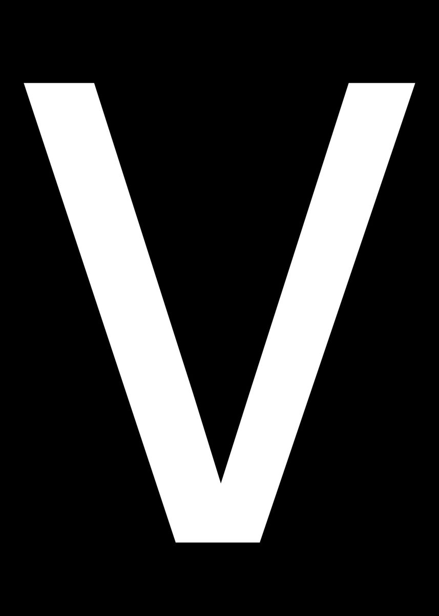 'Letter V' Poster, picture, metal print, paint by Helmholtz Media ...