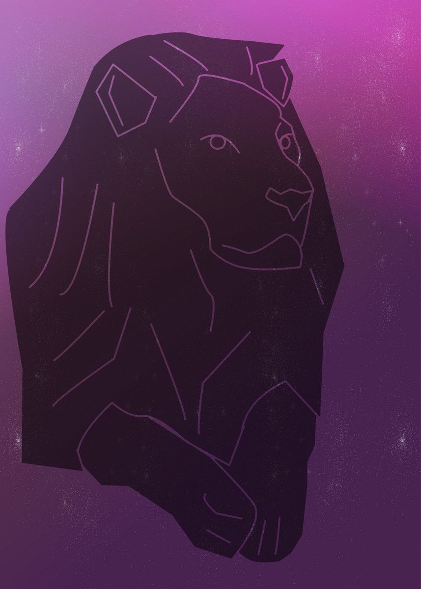 'space lion ' Poster by Lindorf Temotio | Displate