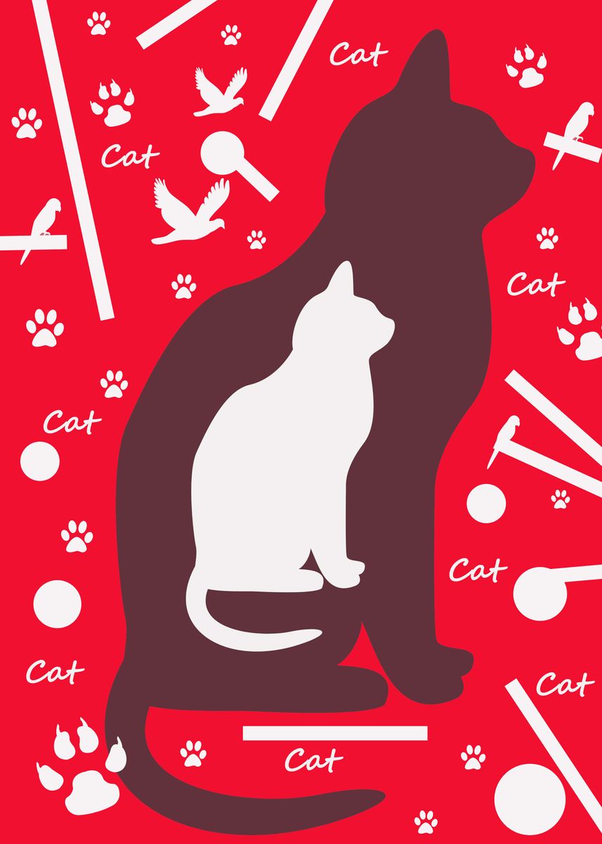 'White Cat 2' Poster, picture, metal print, paint by Jeffery Richards ...