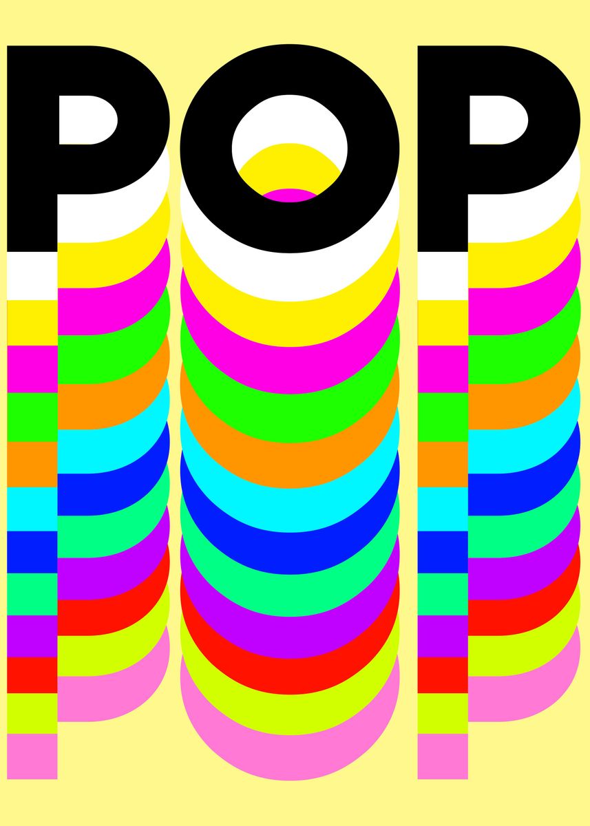 'POP' Poster, picture, metal print, paint by Graphics Universe | Displate