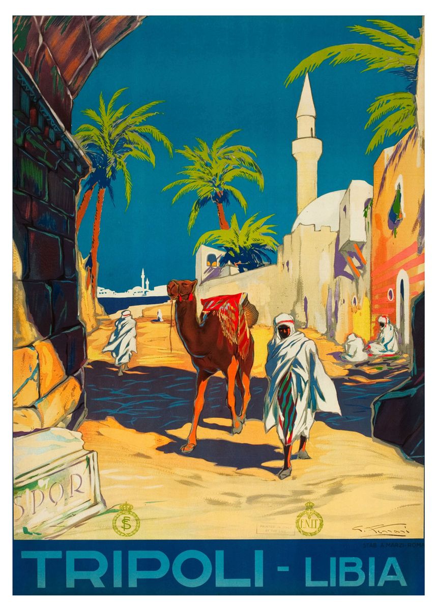 'Tripoli Libya' Poster, picture, metal print, paint by Long Shot | Displate