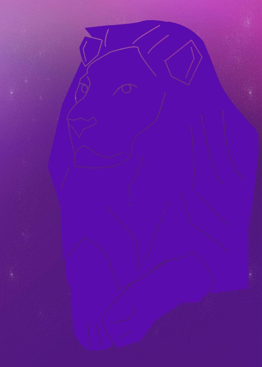 'space lion ' Poster by Lindorf Temotio | Displate