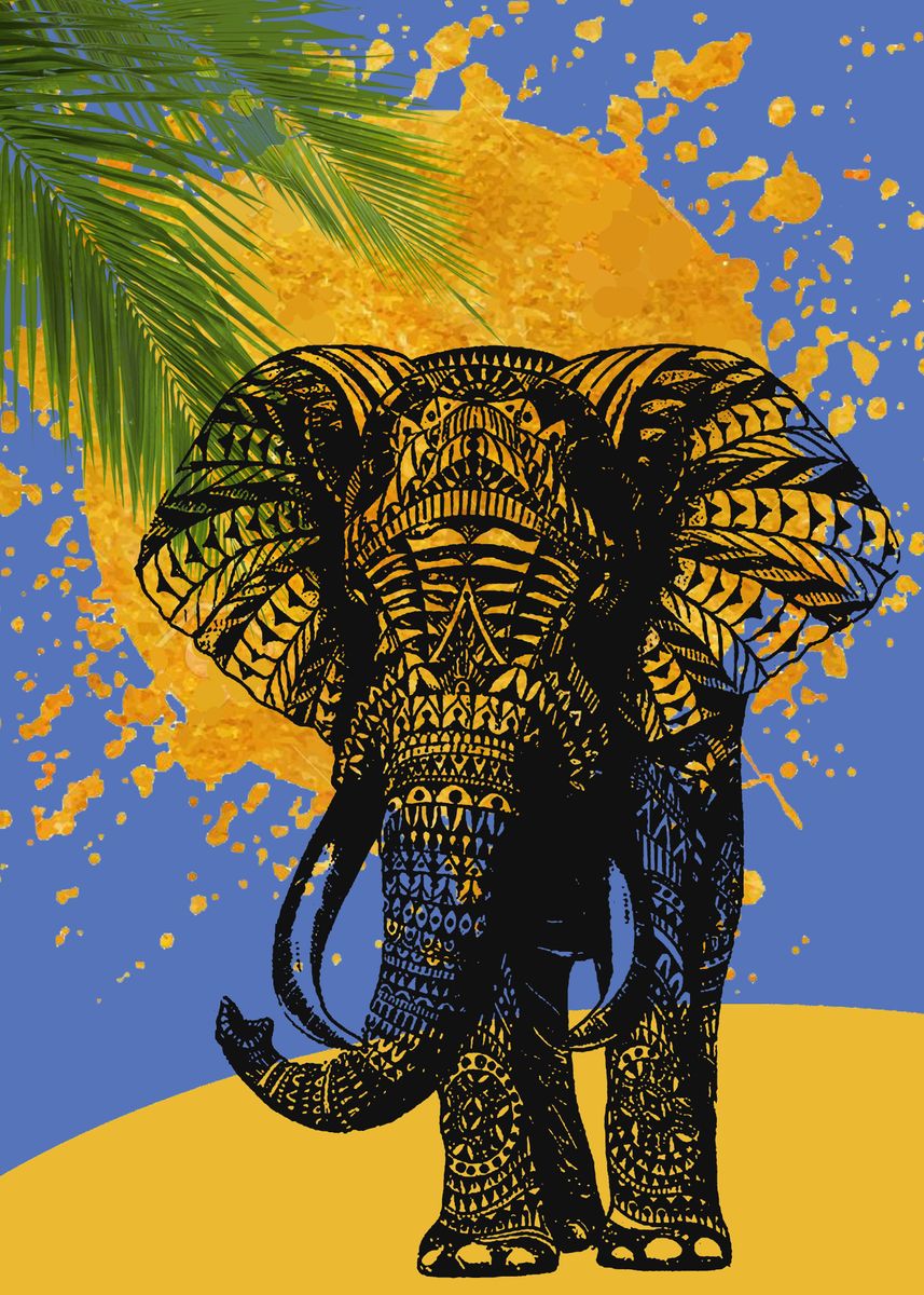 'elephant' Poster by Areej | Displate