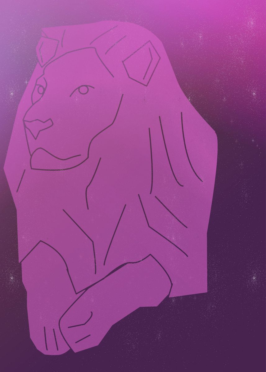 'space lion ' Poster by Lindorf Temotio | Displate