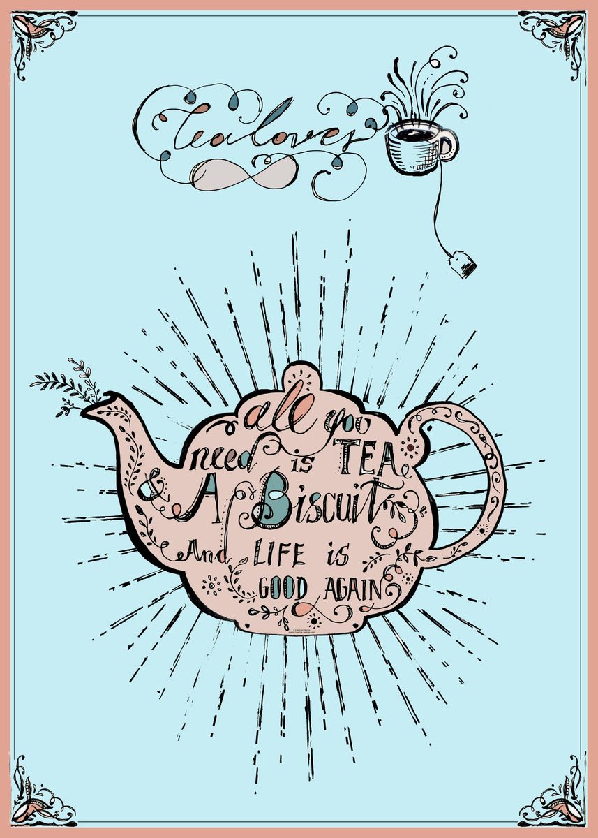 'Tea and a Biscuit 2' Poster by Fanitsa | Displate
