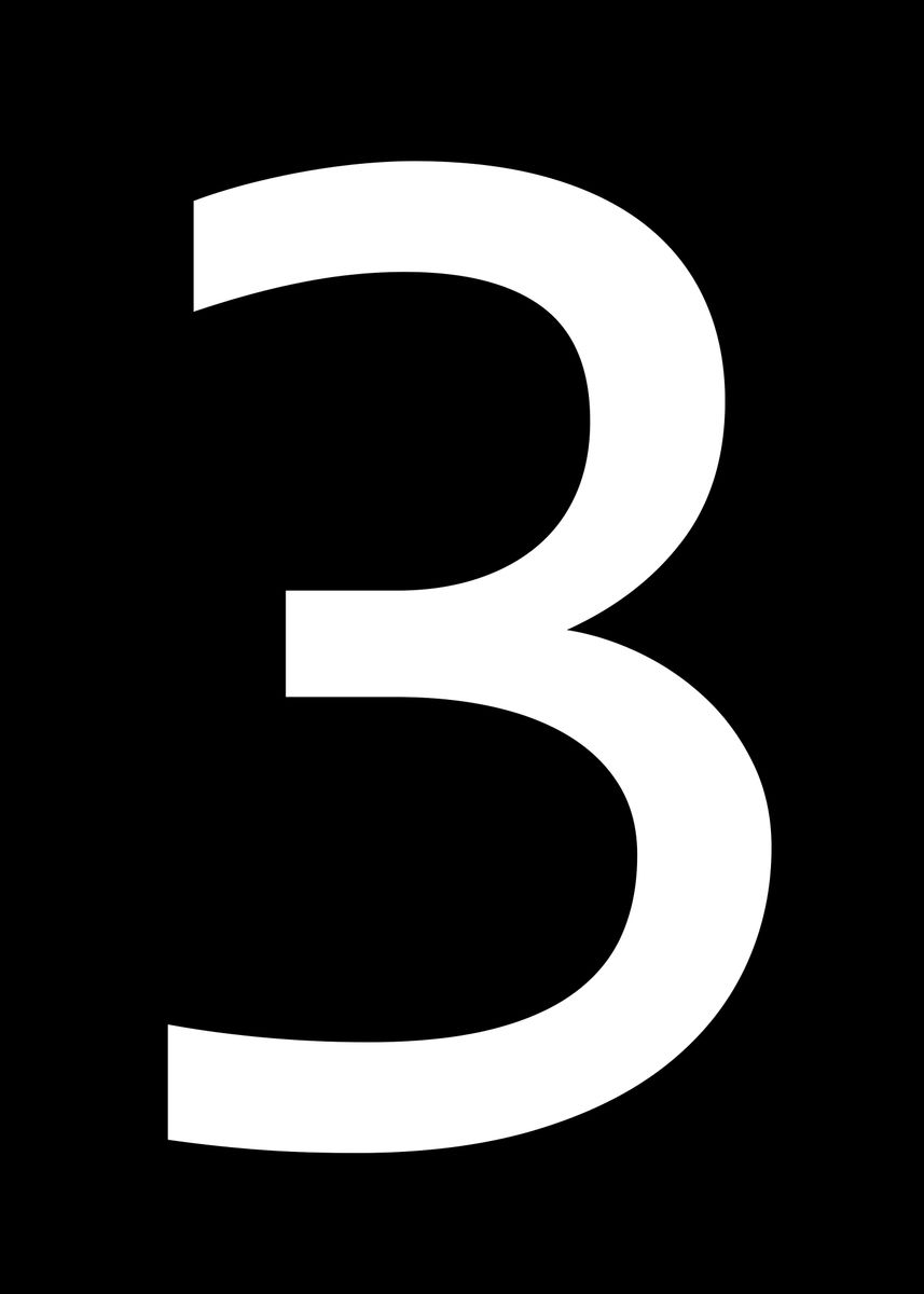 'Number 3' Poster, picture, metal print, paint by Helmholtz Media ...