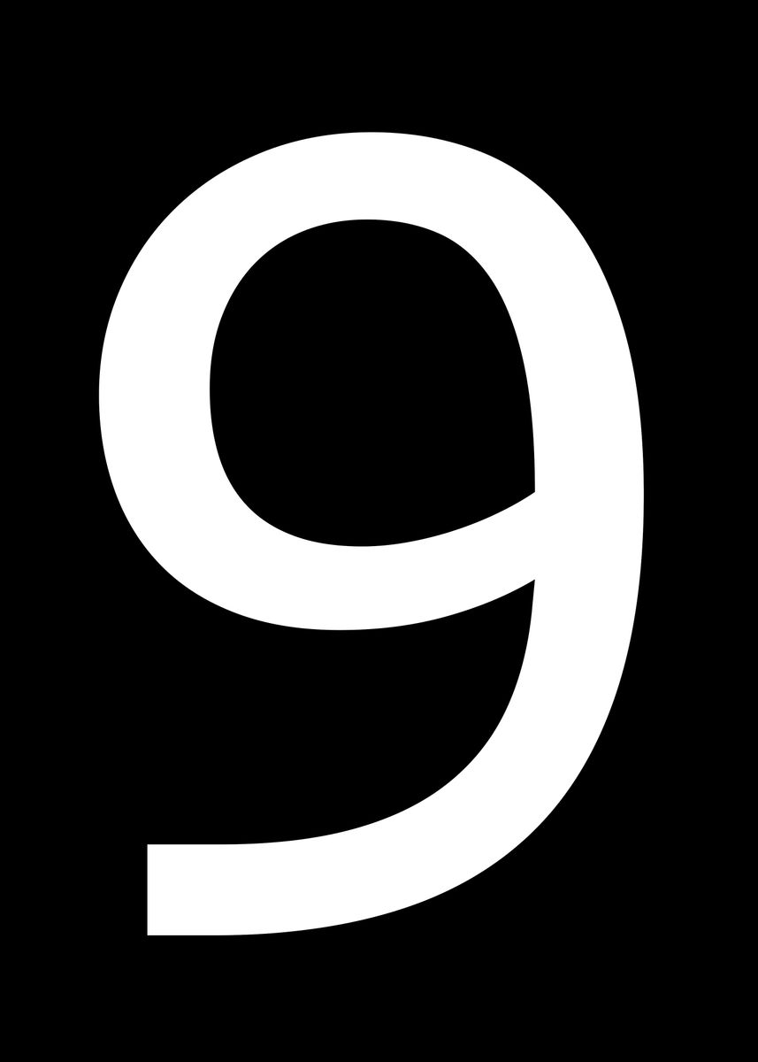 'Number 9' Poster by Helmholtz Media | Displate