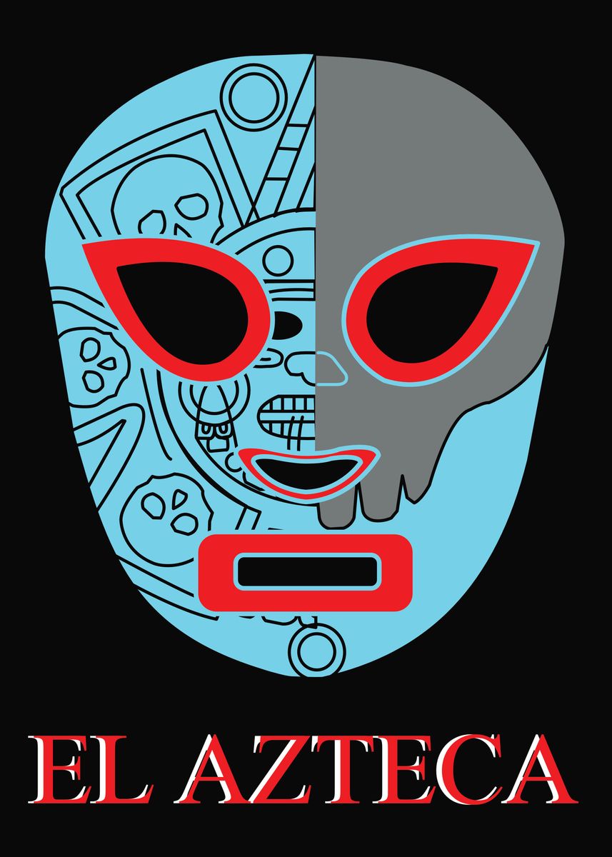 'El AZTECA ' Poster, picture, metal print, paint by organicmadeit ...