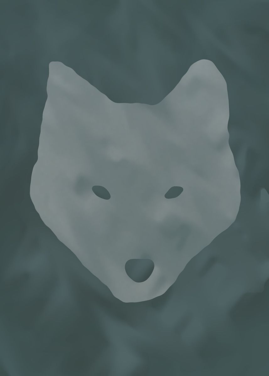 'Wolf through fog' Poster, picture, metal print, paint by Alex | Displate