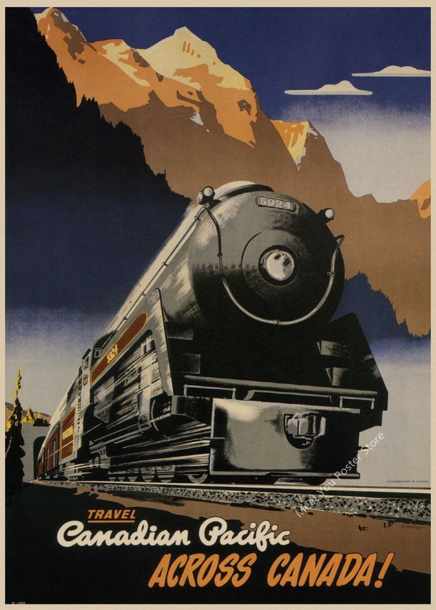 'Canadian Pacific Vintage' Poster, picture, metal print, paint by ...