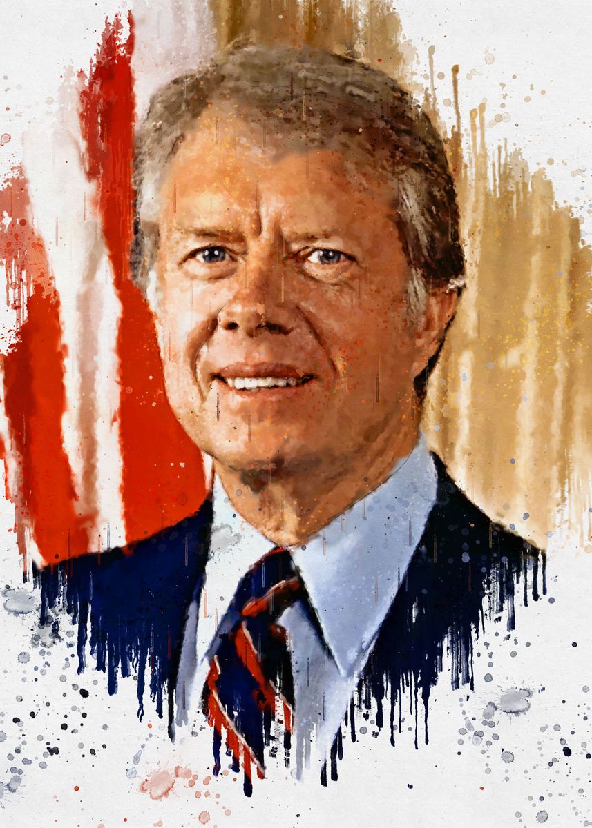 'Jimmy Carter' Poster, picture, metal print, paint by The Poster | Displate