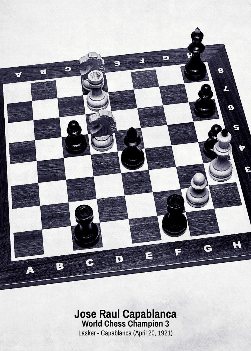'Capablanca Chess Champ 3' Poster, picture, metal print, paint by Art ...