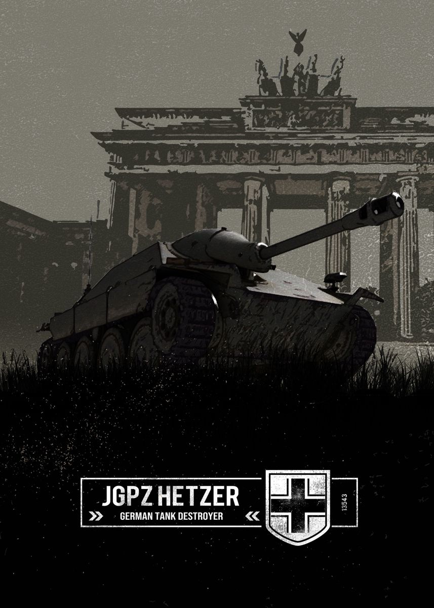 'Hetzer' Poster, picture, metal print, paint by Rykker o7 | Displate
