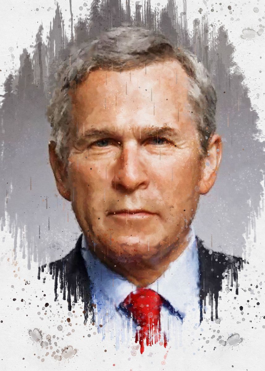 'George Walker Bush' Poster, picture, metal print, paint by The Poster ...