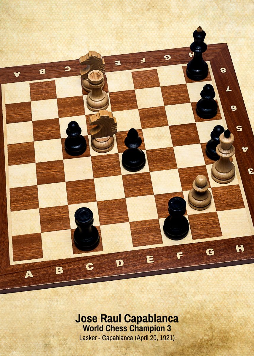 'Capablanca Chess Champ 3' Poster, picture, metal print, paint by Art ...