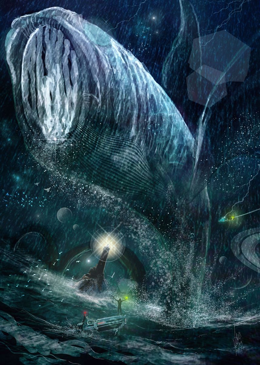 'Leviathan Moon' Poster by Luis Peres | Displate