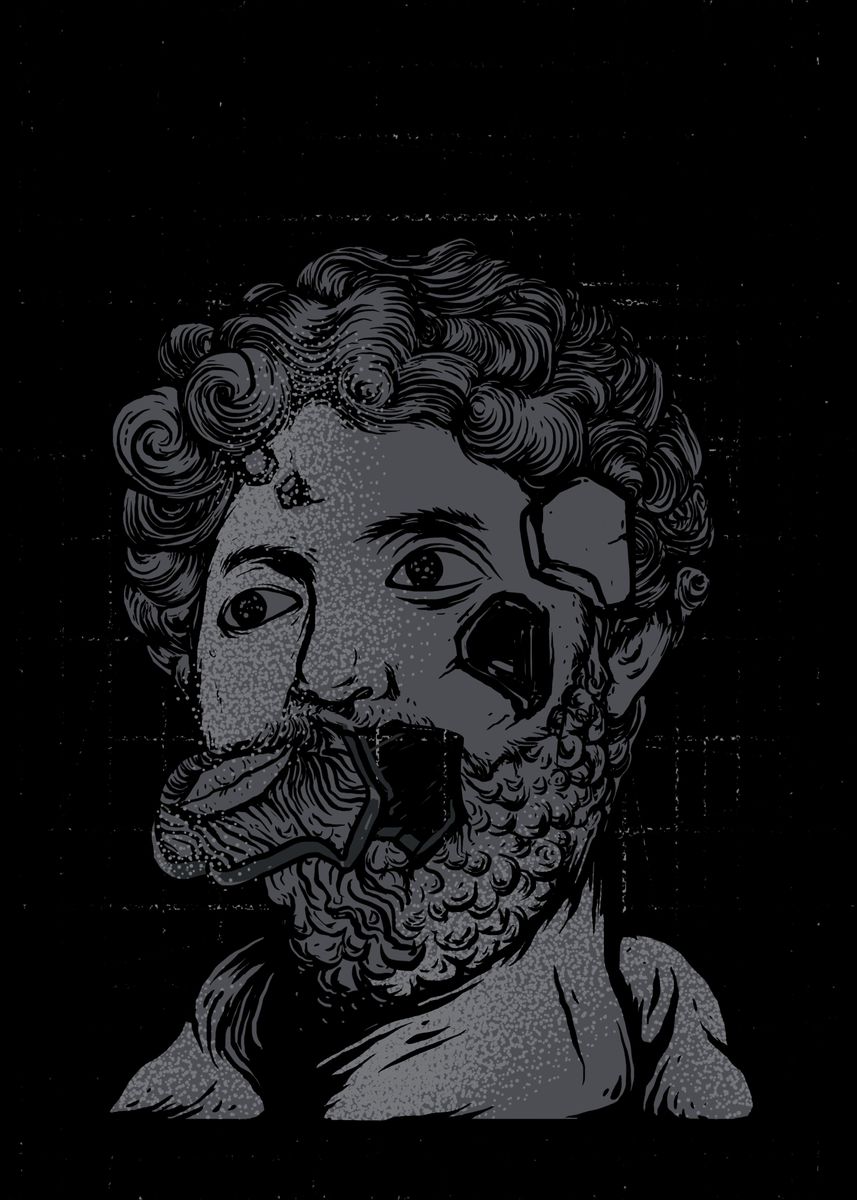 'Cracked' Poster, picture, metal print, paint by Badack Nugraha | Displate